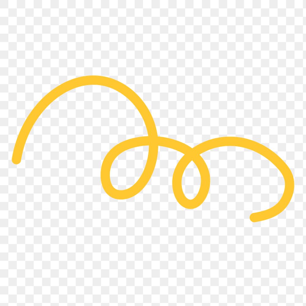 Yellow doodle png line clipart, | Free PNG - rawpixel