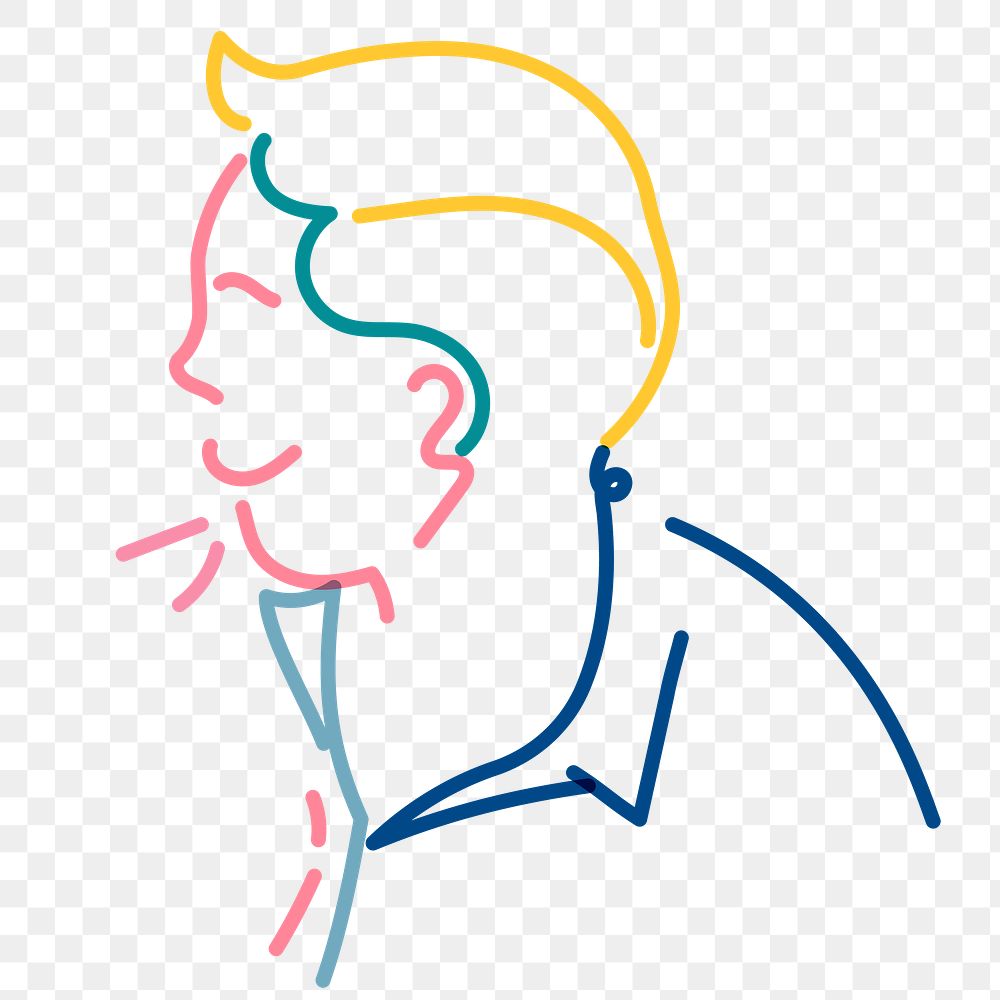 Trans man colorful png portrait, | Premium PNG - rawpixel