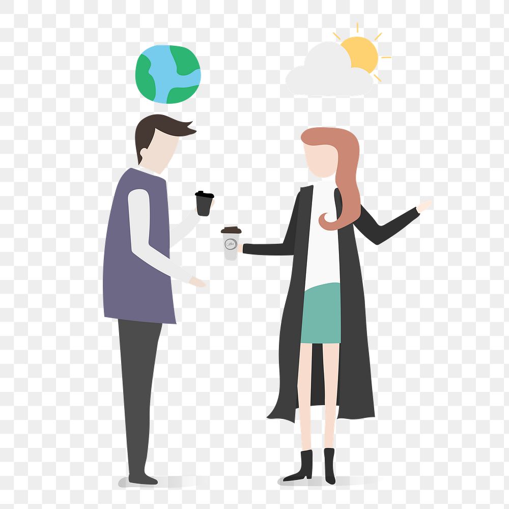 Business people socializing png clipart, | Premium PNG - rawpixel