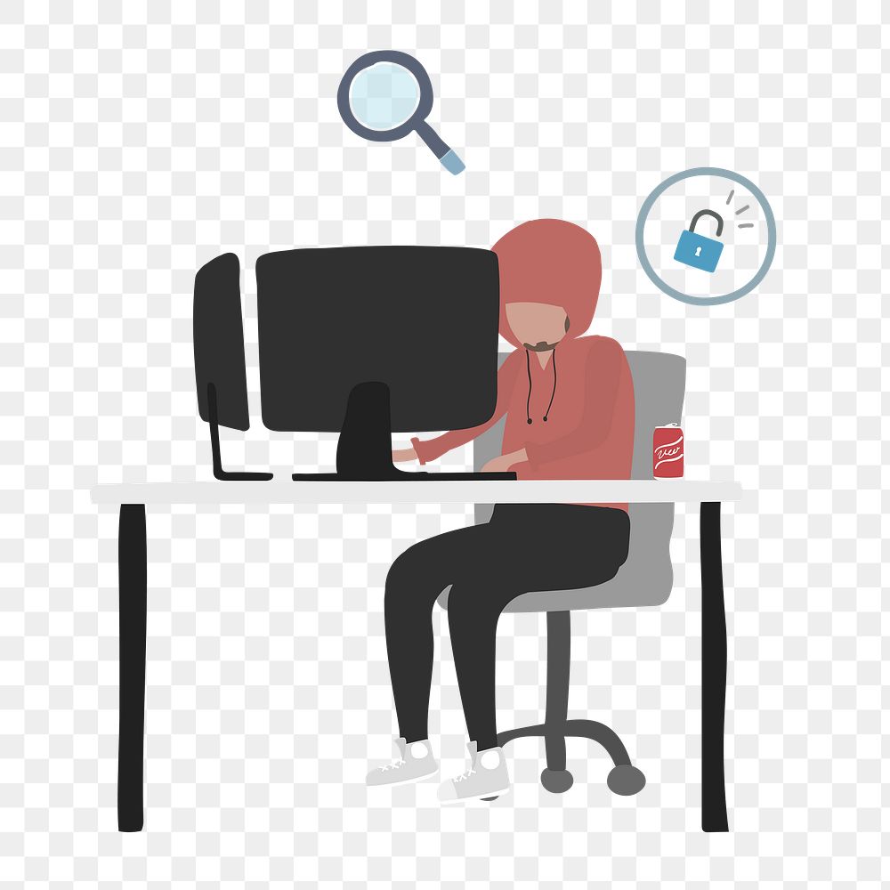 Hacker png clipart, IT cybersecurity | Premium PNG - rawpixel