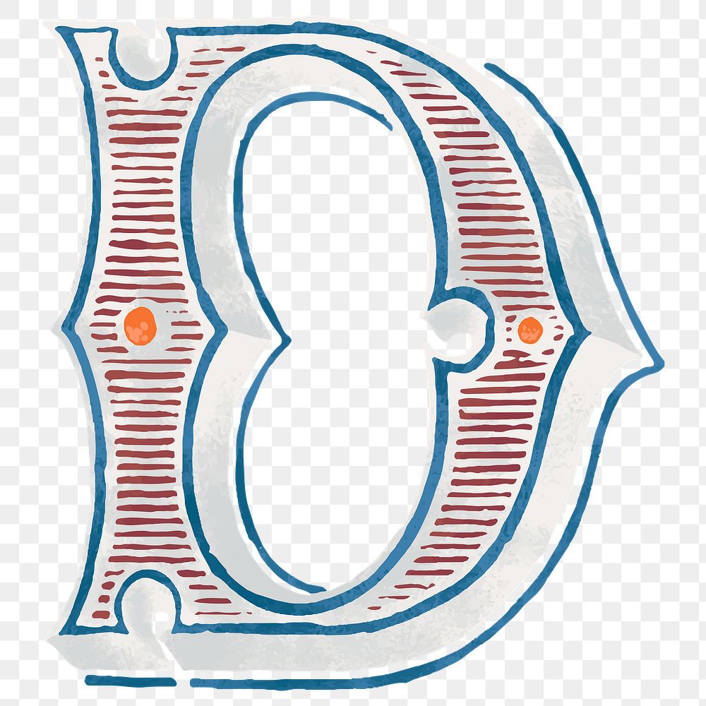 Retro D alphabet font png | Free PNG Sticker - rawpixel