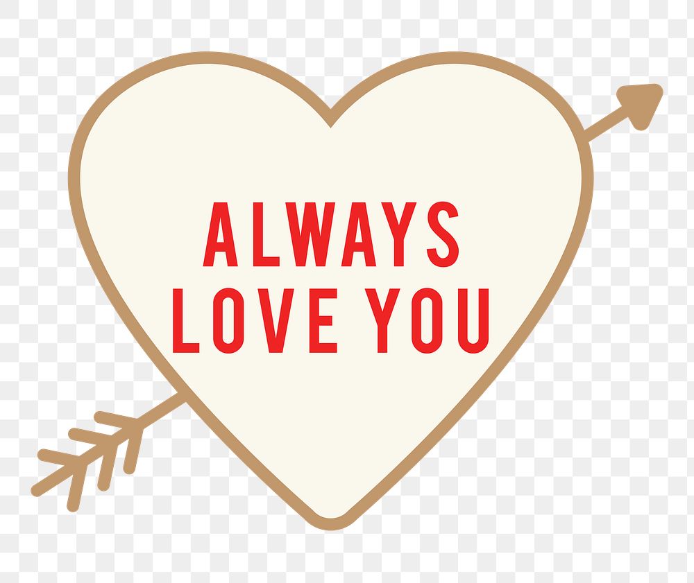 Always love you png Valentine’s | Free PNG Sticker - rawpixel