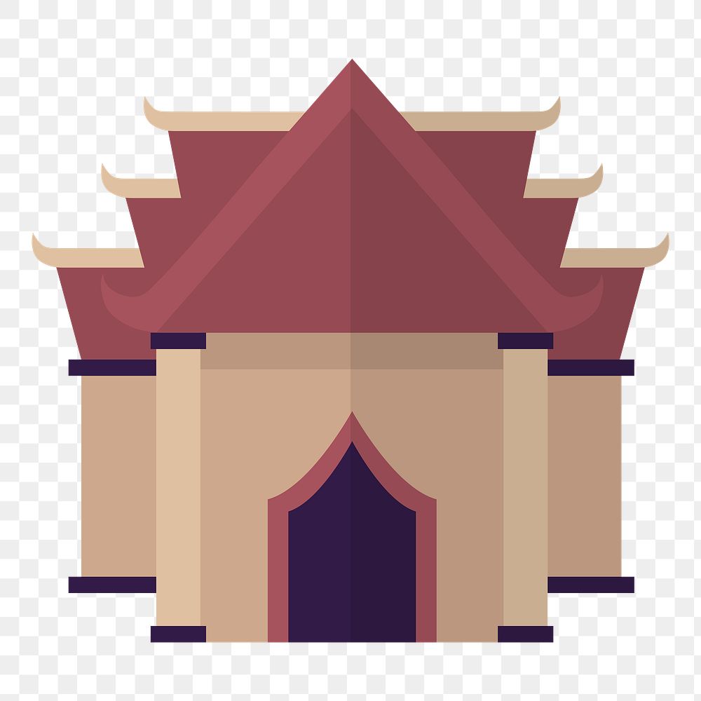 Buddhist temple design element | Free PNG Sticker - rawpixel