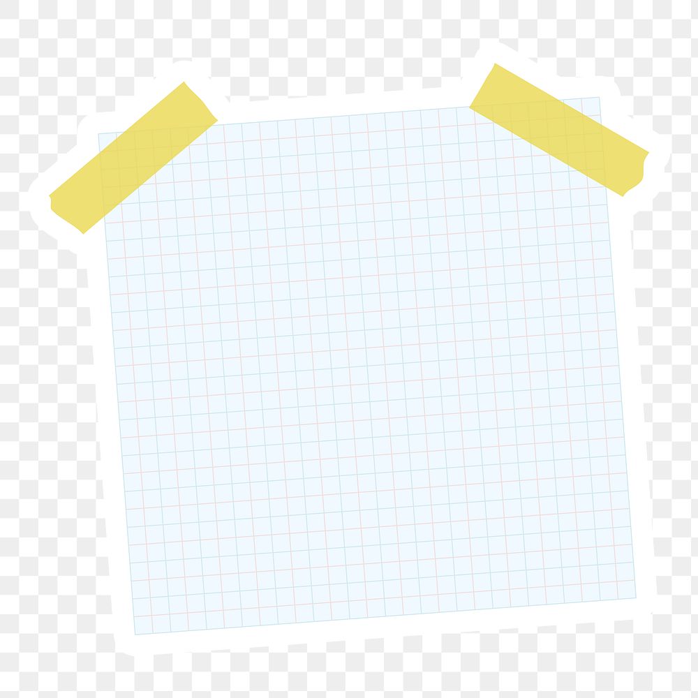 White grid notepaper journal sticker | Premium PNG Sticker - rawpixel