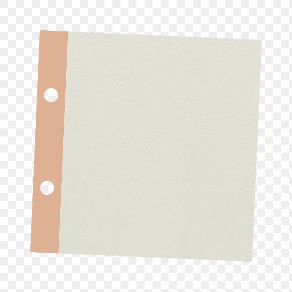 Beige hole punched notepaper journal | Premium PNG Sticker - rawpixel