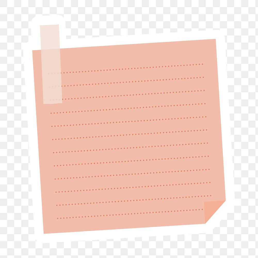 Salmon pink dotted notepaper journal | Premium PNG Sticker - rawpixel