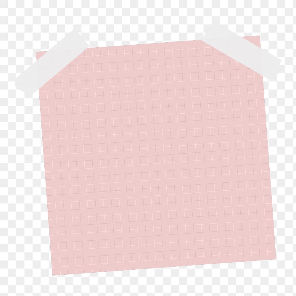 Pastel pink grid notepaper journal | Premium PNG Sticker - rawpixel