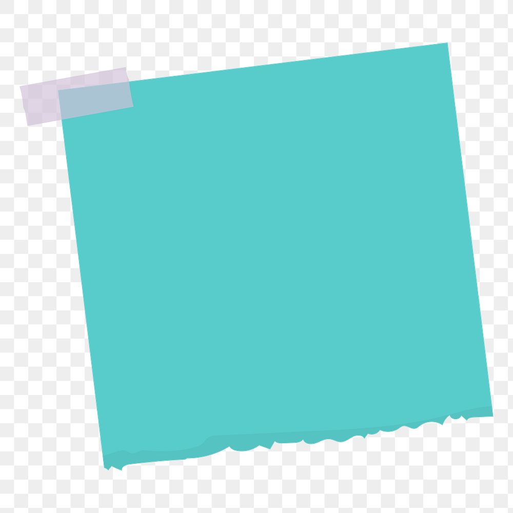 Turquoise notepaper journal sticker design | Premium PNG Sticker - rawpixel
