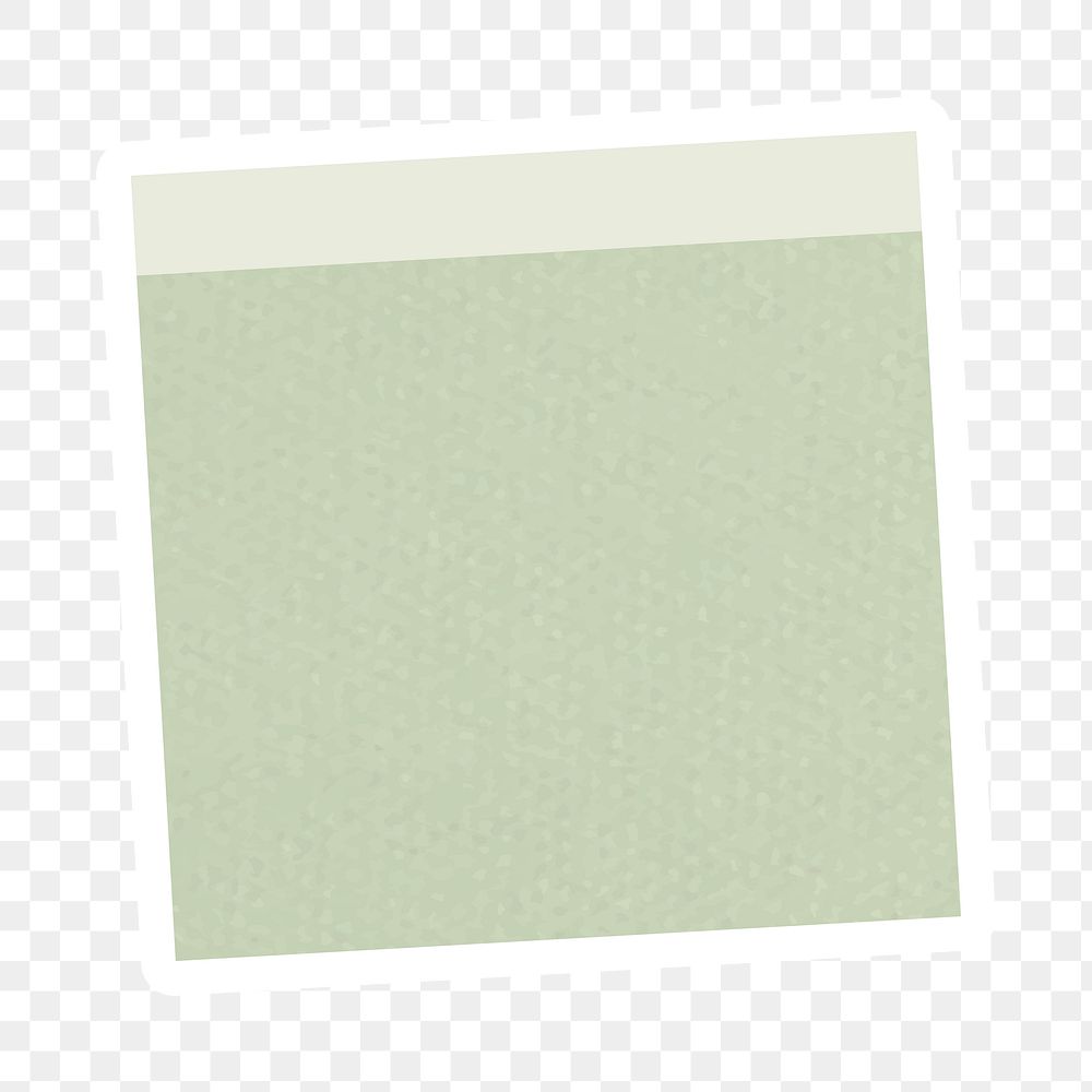 Sage green notepaper journal sticker | Free PNG Sticker - rawpixel