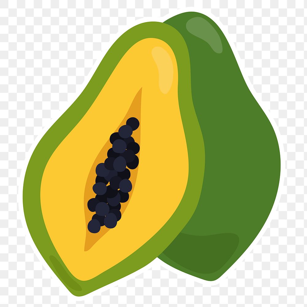 Png colorful papaya fruit sticker | Free PNG Sticker - rawpixel