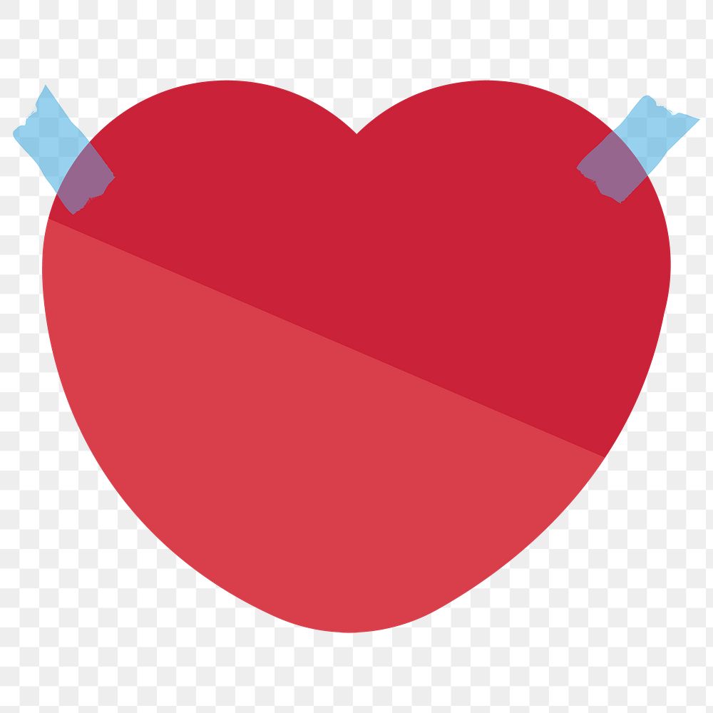 Red heart shaped reminder note | Premium PNG Sticker - rawpixel
