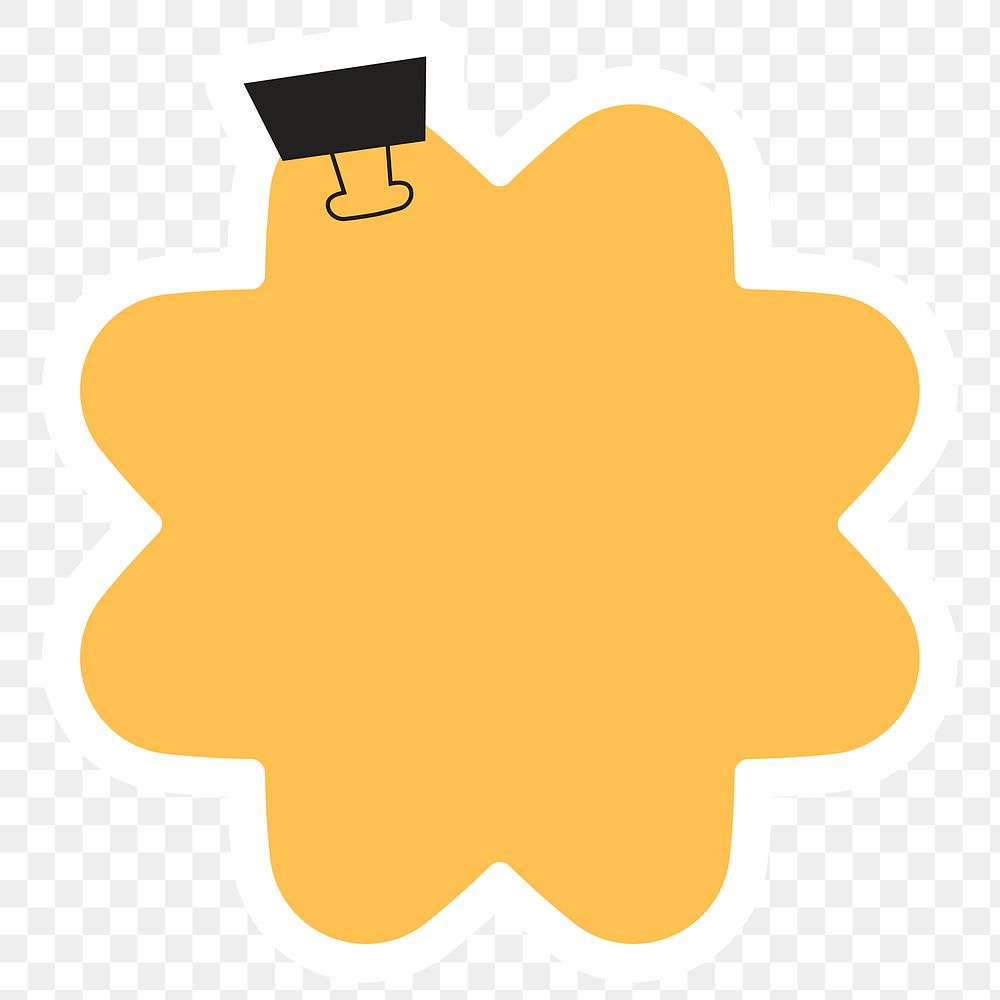 Yellow bubble shaped reminder note | Premium PNG Sticker - rawpixel