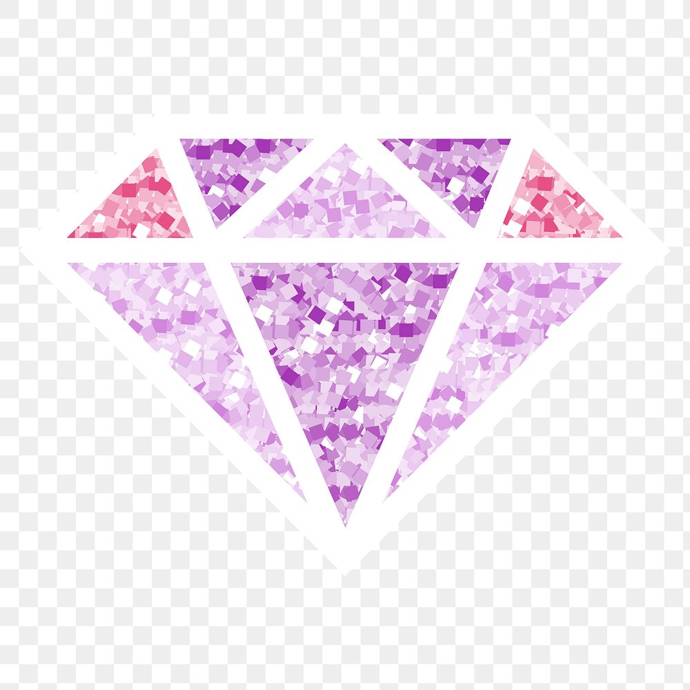 Glittery diamond design element transparent | Premium PNG Sticker ...