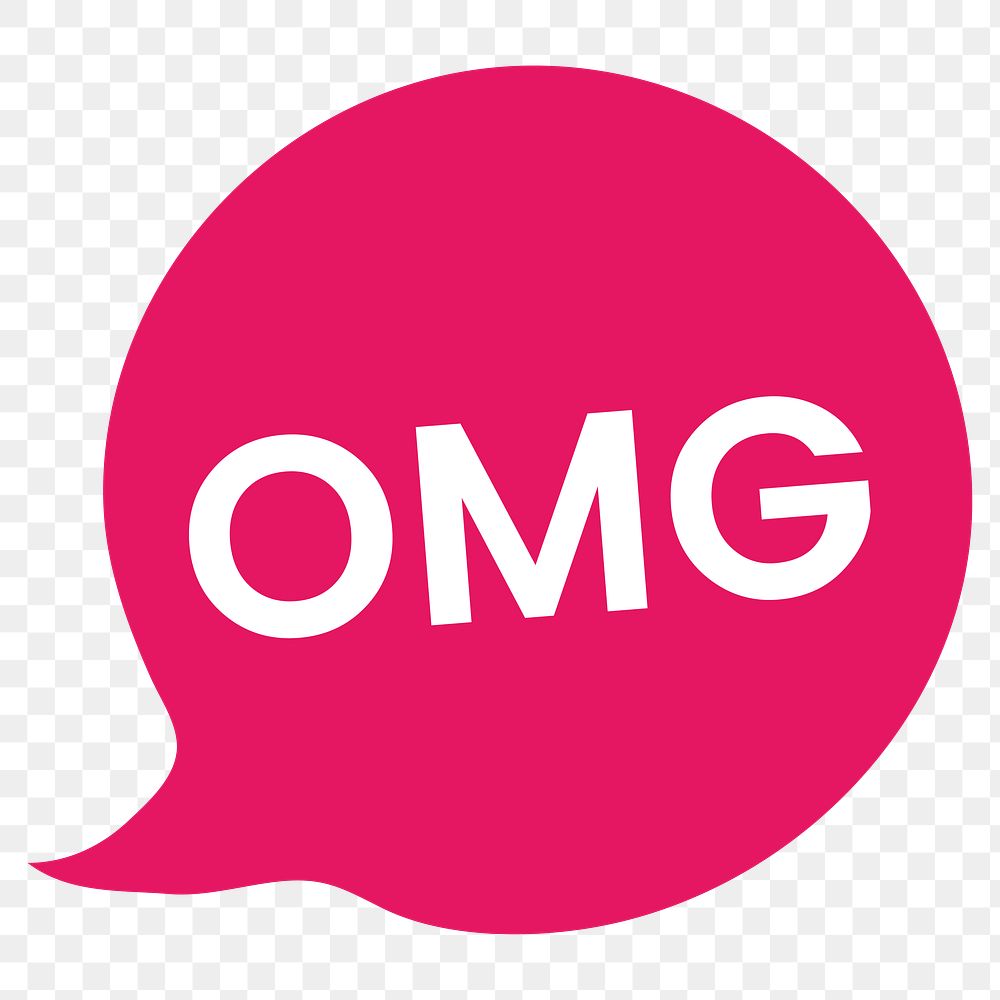 OMG speech bubble design element | Free PNG Sticker - rawpixel