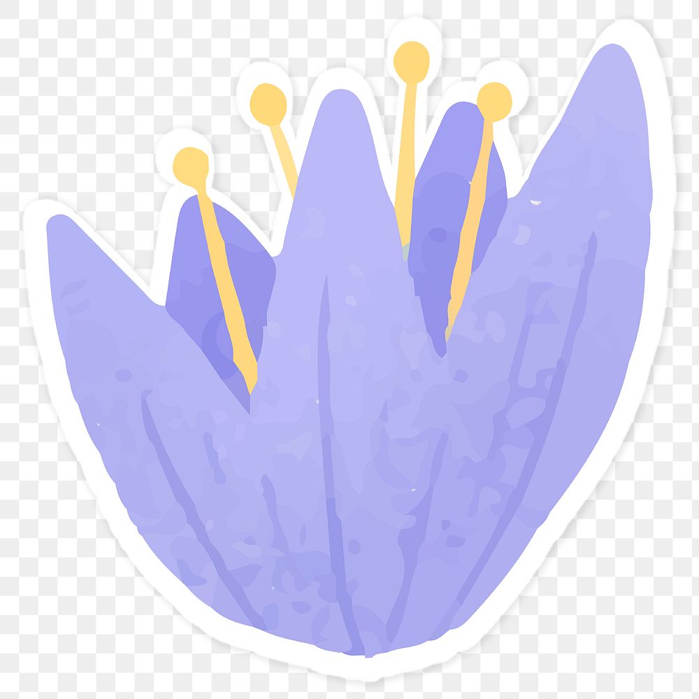 Purple flower sticker transparent png | Free PNG Sticker - rawpixel