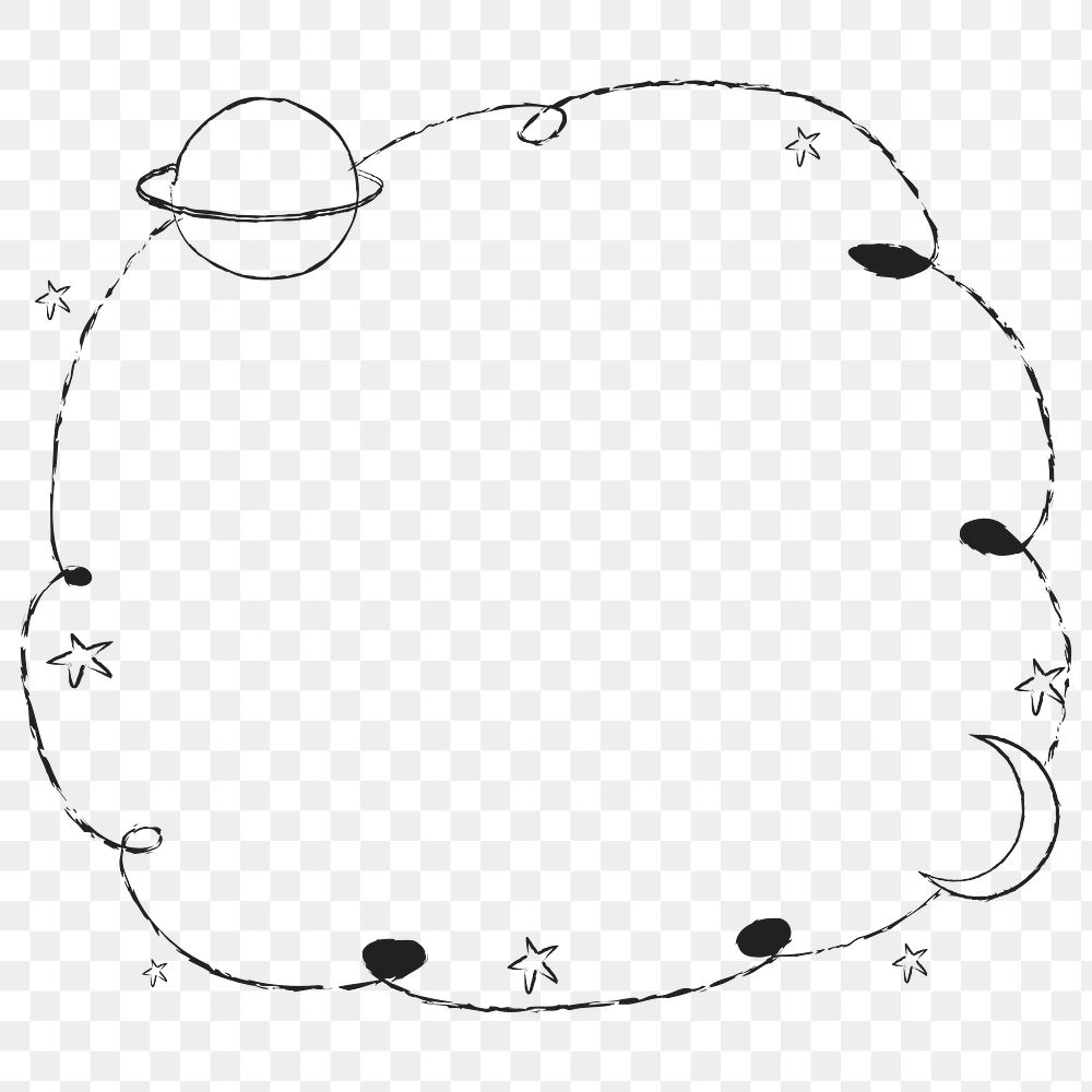 Galaxy decorated minimal line art | Premium PNG - rawpixel