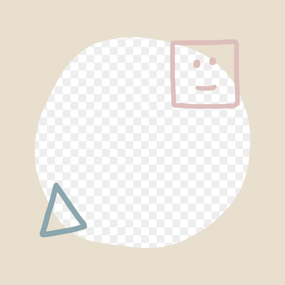 PNG beige round frame, collage | Premium PNG - rawpixel