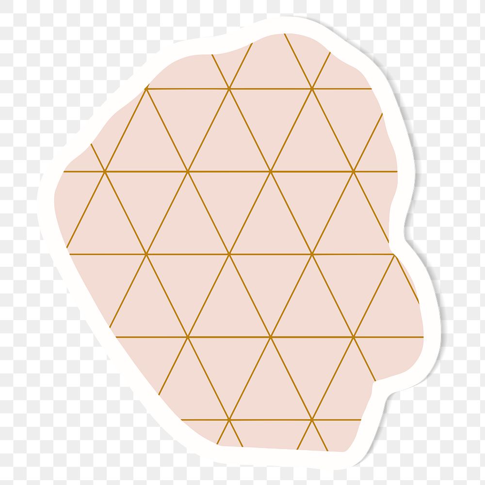 Gold triangle pattern on pink | Premium PNG Sticker - rawpixel