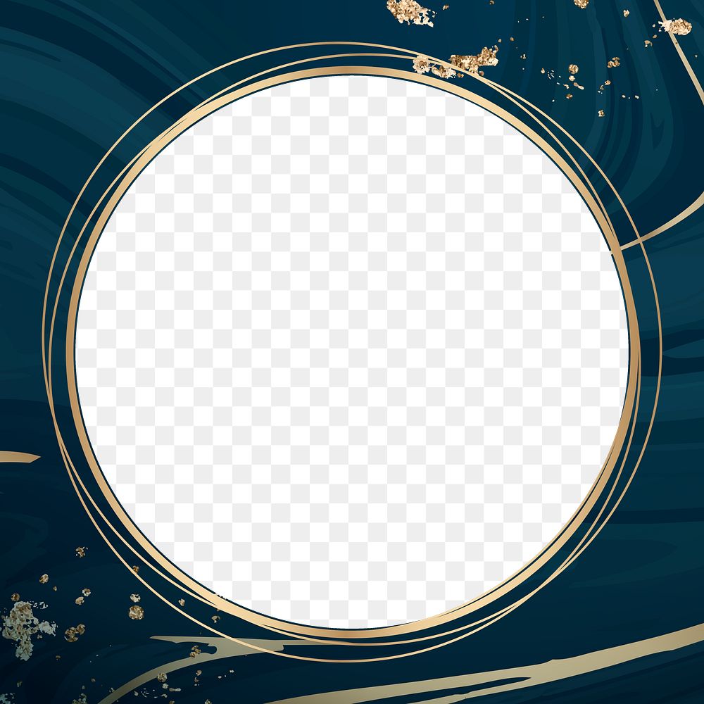 Png round frame navy blue | Premium PNG - rawpixel