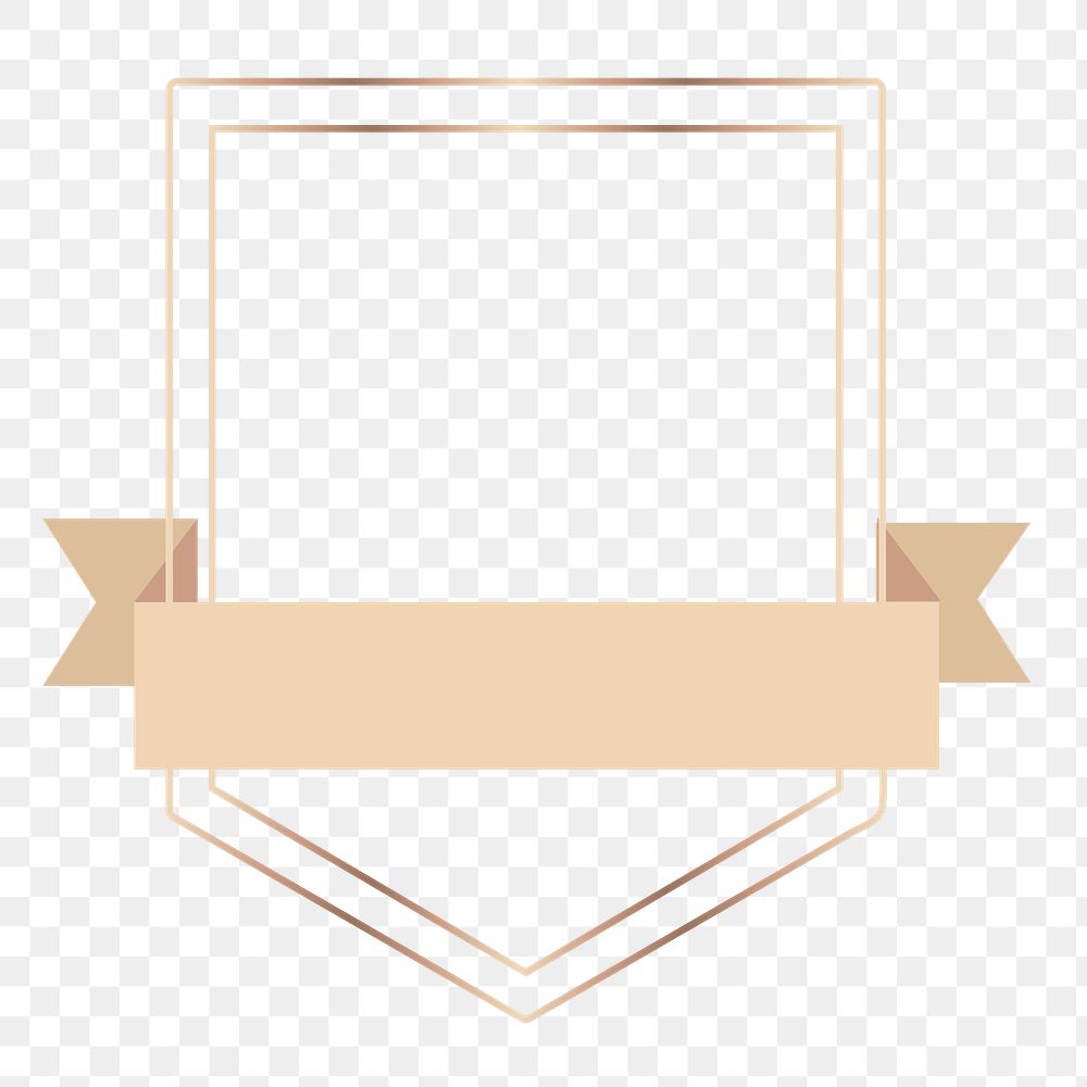 Gold frame with bronze ribbon | Free PNG - rawpixel