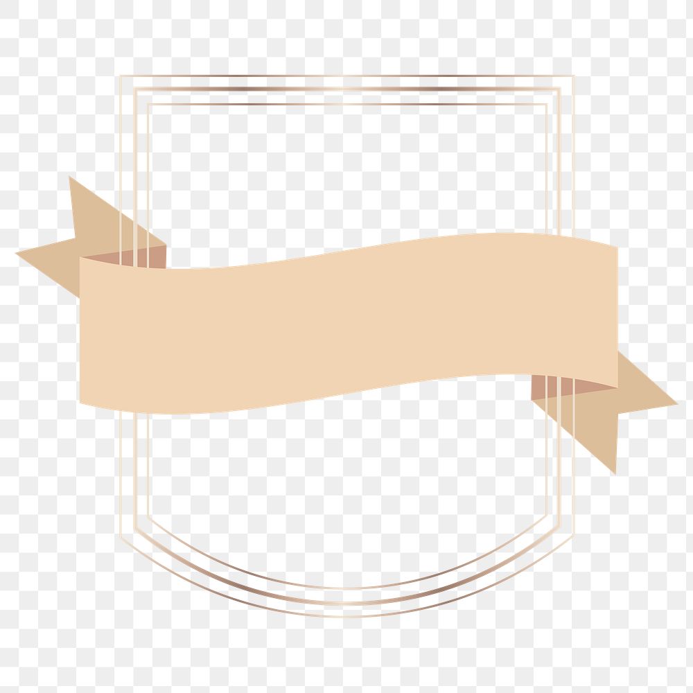 Gold frame with bronze ribbon | Free PNG - rawpixel