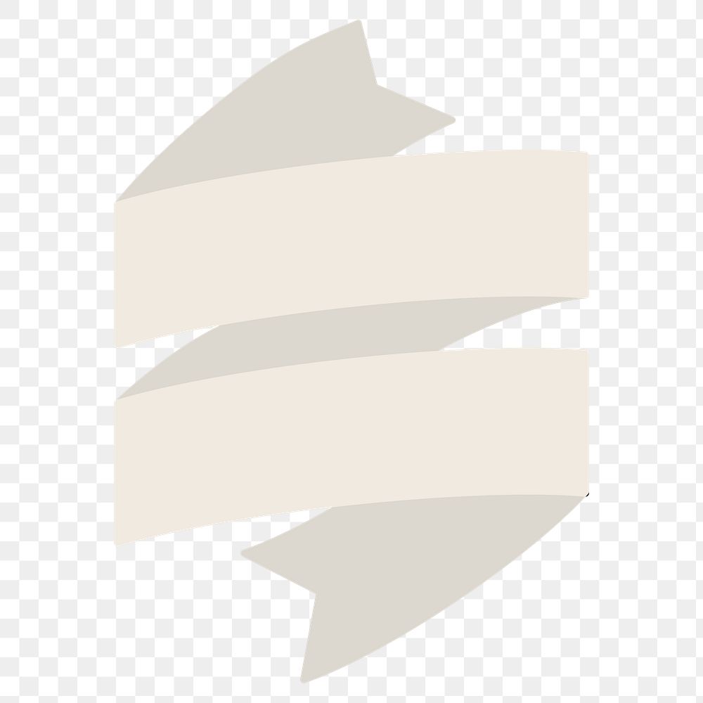 Beige ribbon banner template transparent | Premium PNG Sticker - rawpixel