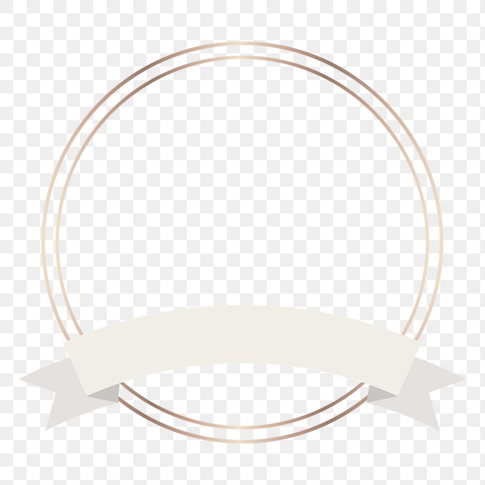 Gold frame with beige ribbon | Premium PNG - rawpixel