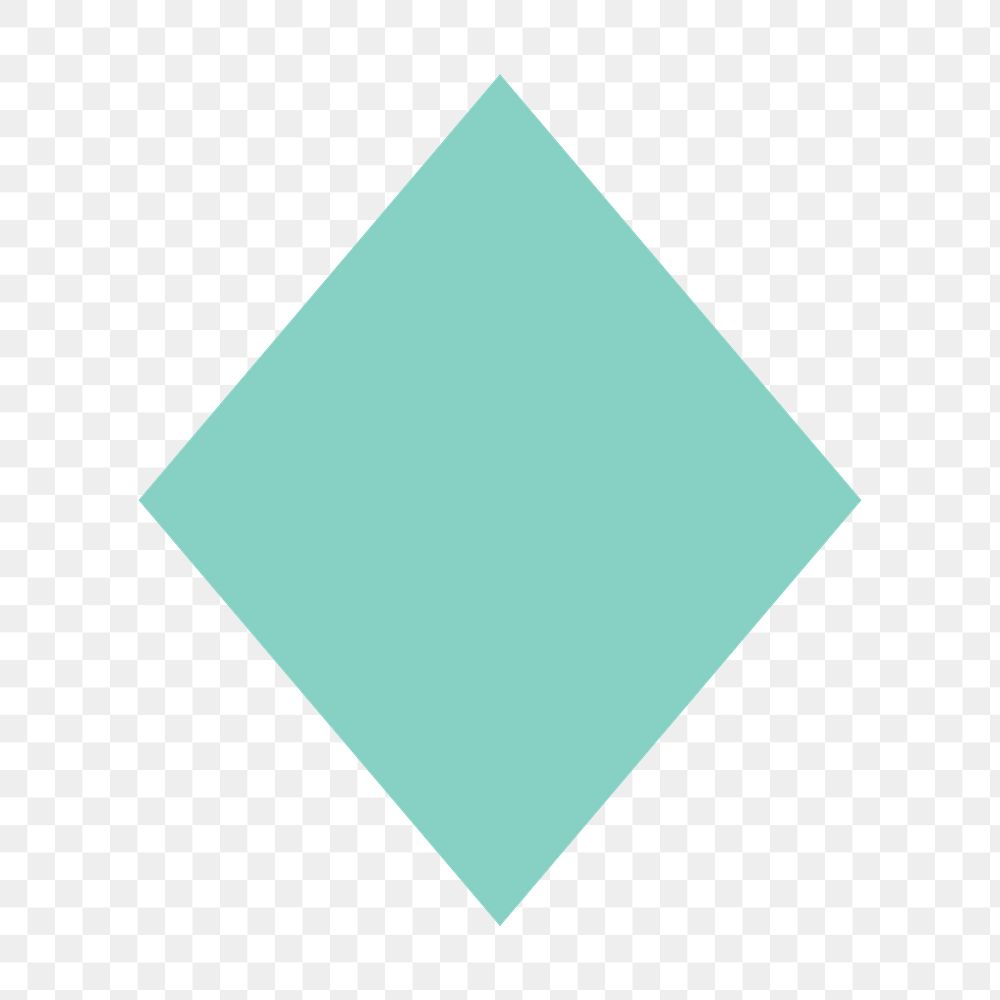 Green rhombus geometric shape transparent | Free PNG Sticker - rawpixel