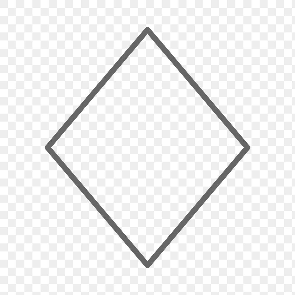 Stroke rhombus geometric shape transparent | Free PNG - rawpixel