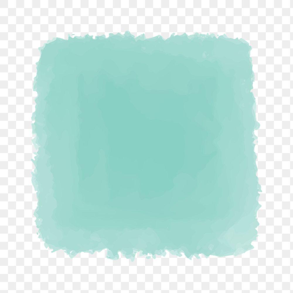 Green watercolor square geometric shape | Premium PNG Sticker - rawpixel