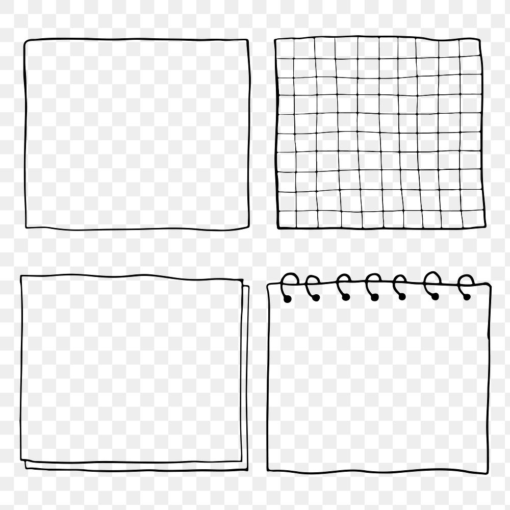 Set of blank paper notes | Premium PNG - rawpixel
