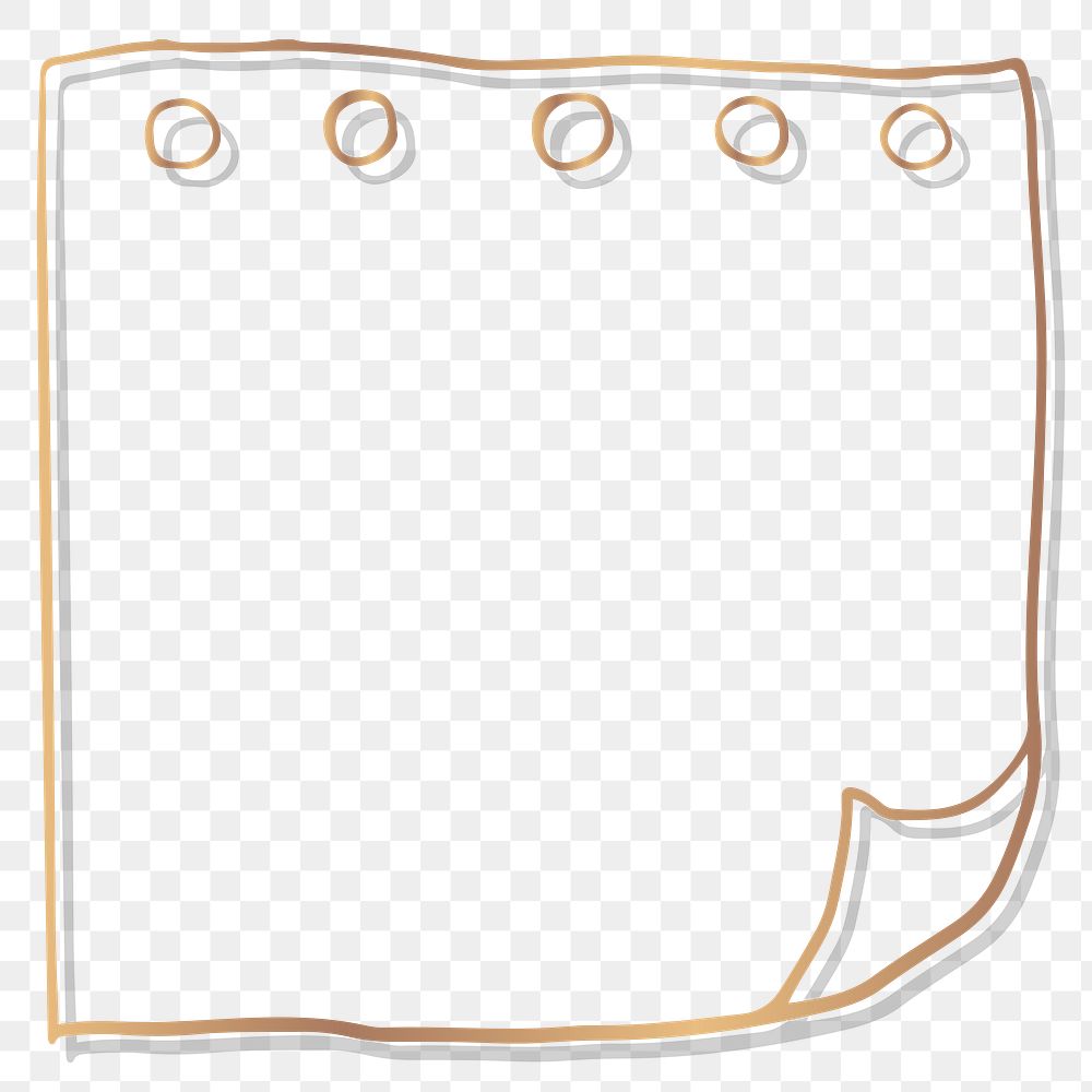 Brown doodle paper note transparent | Premium PNG - rawpixel