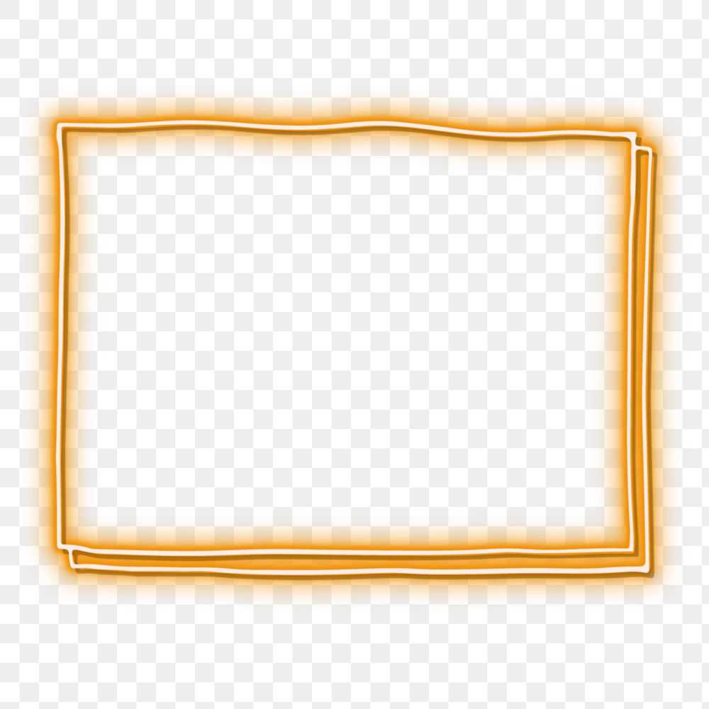 Gold neon frame transparent png | Free PNG - rawpixel