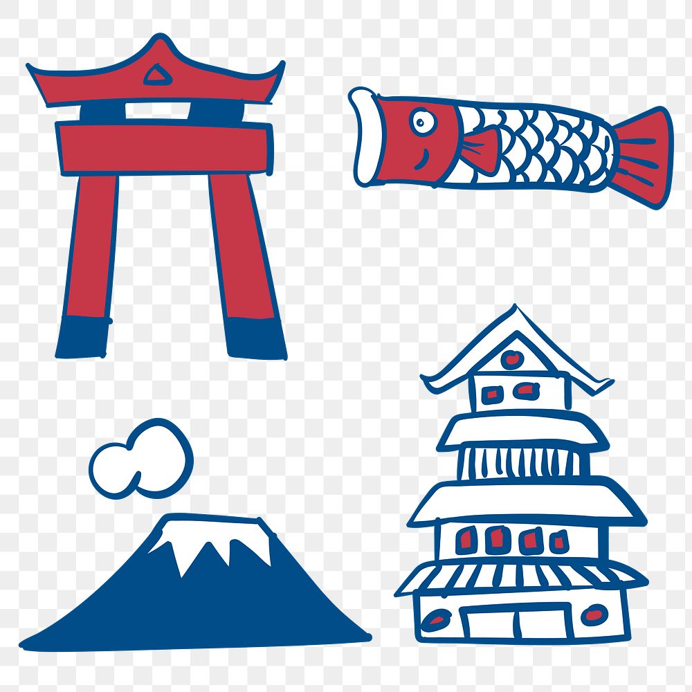Japanese culture element set transparent | Premium PNG - rawpixel