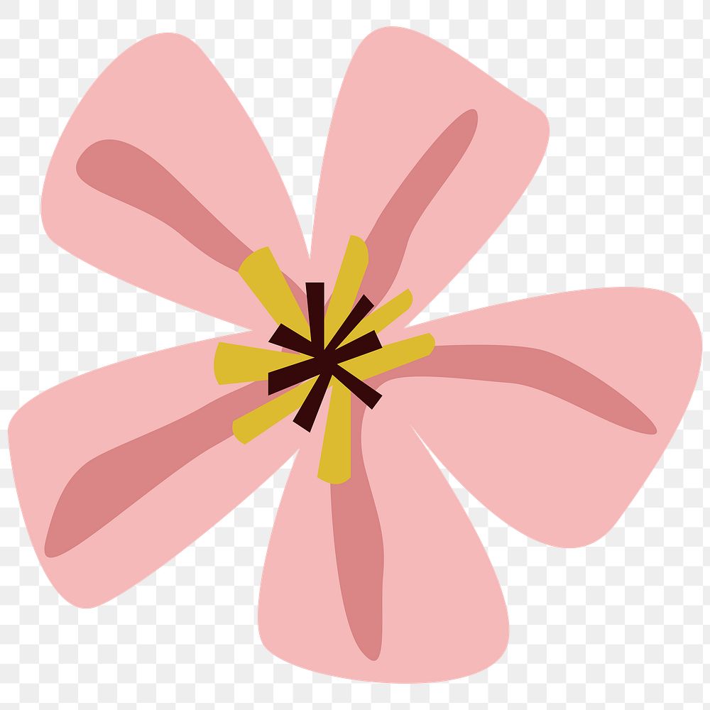 Pink flower element transparent png | Free PNG Sticker - rawpixel
