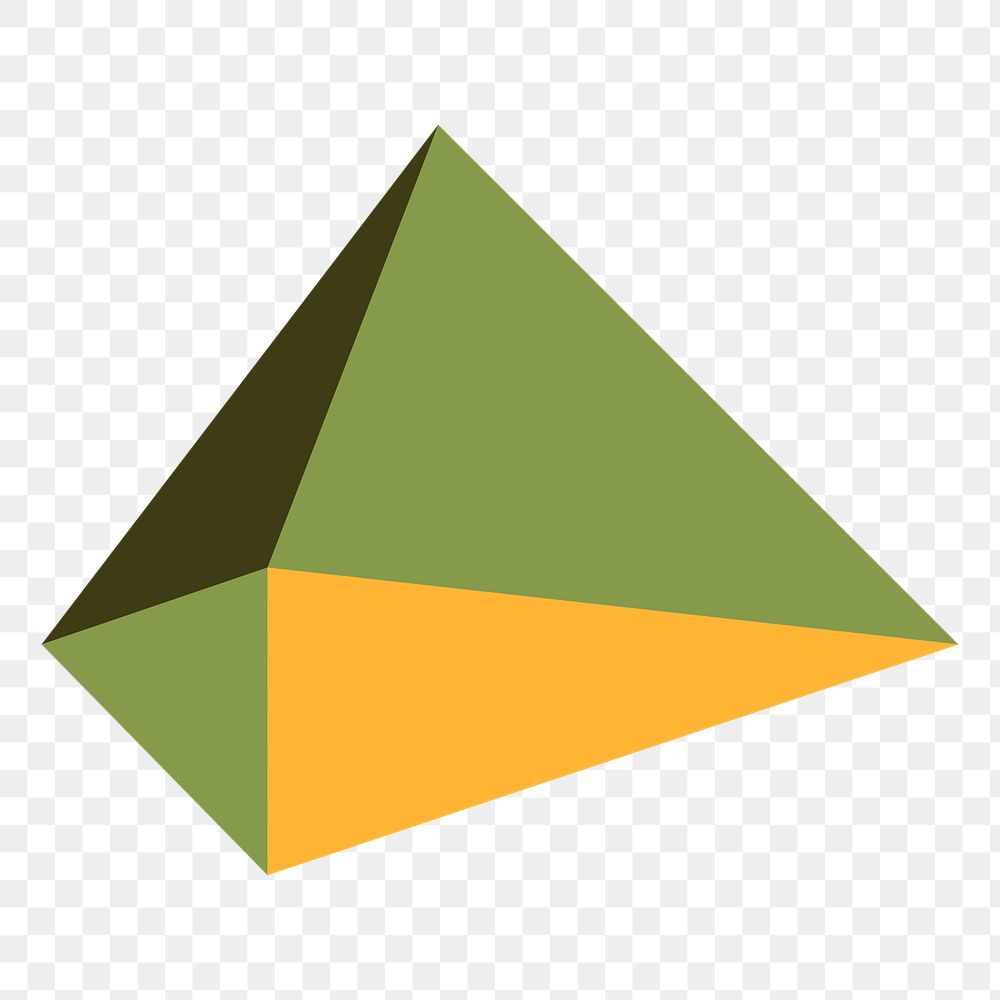 Retro green oblique pyramid geometrical | Free PNG Sticker - rawpixel