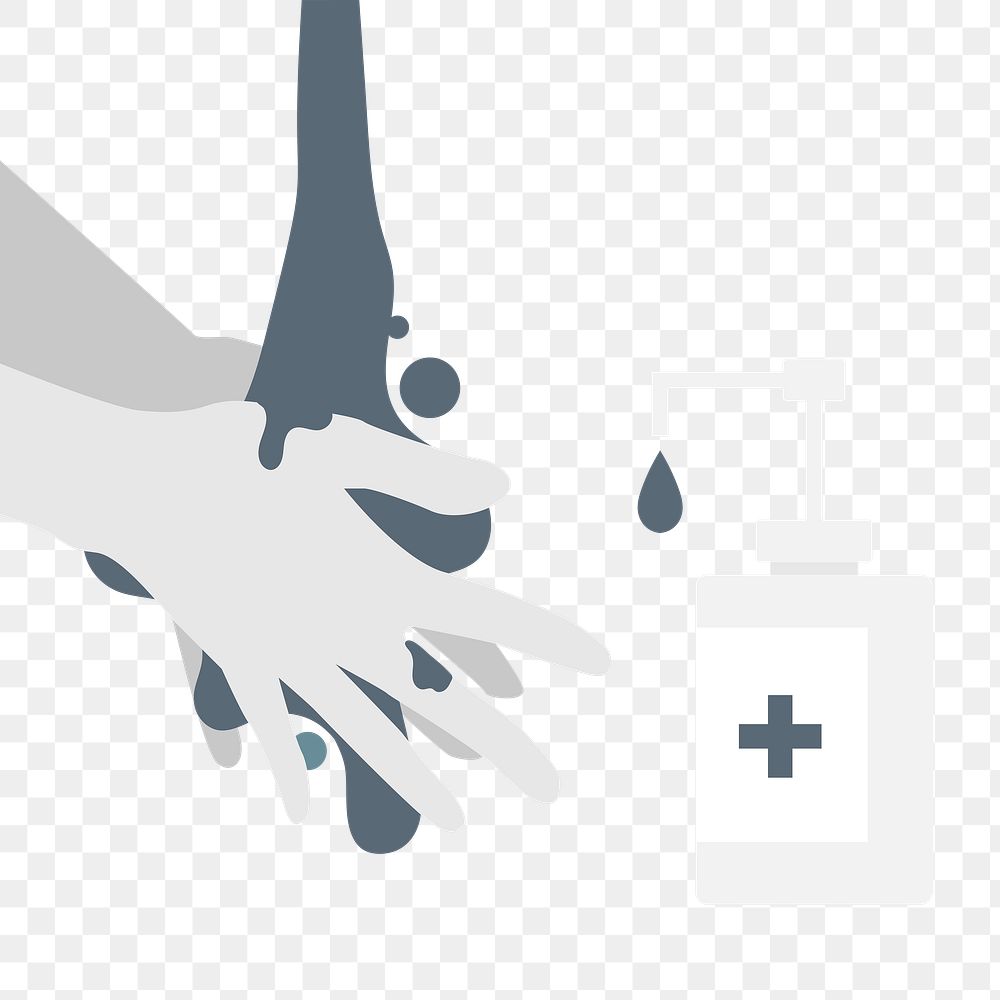 Hand washing procedure to disinfect | Free PNG Sticker - rawpixel