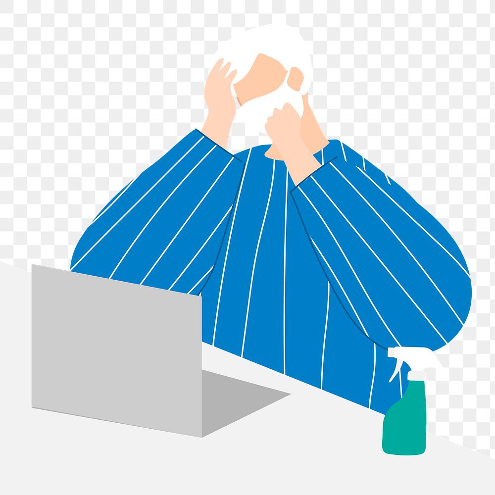 Man depressed from economic impact | Free PNG Sticker - rawpixel