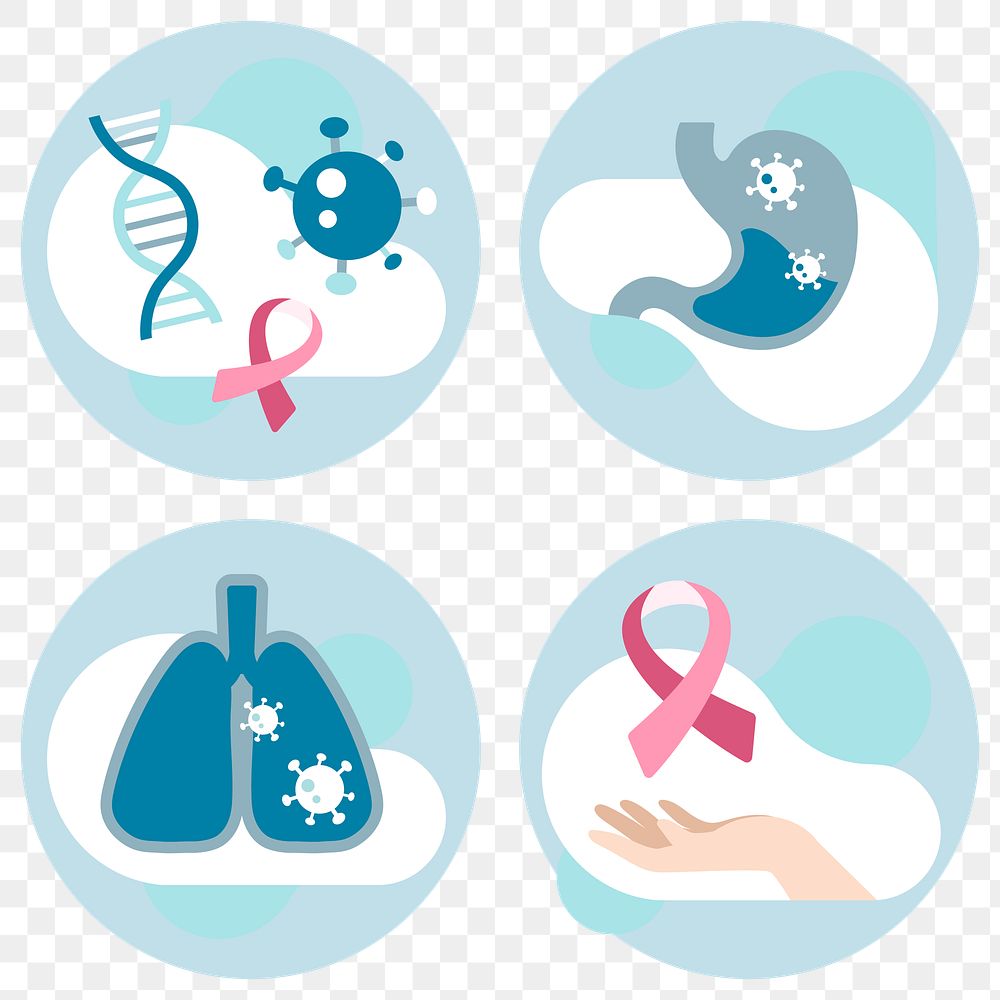 Cancer awareness character set transparent | Free PNG - rawpixel