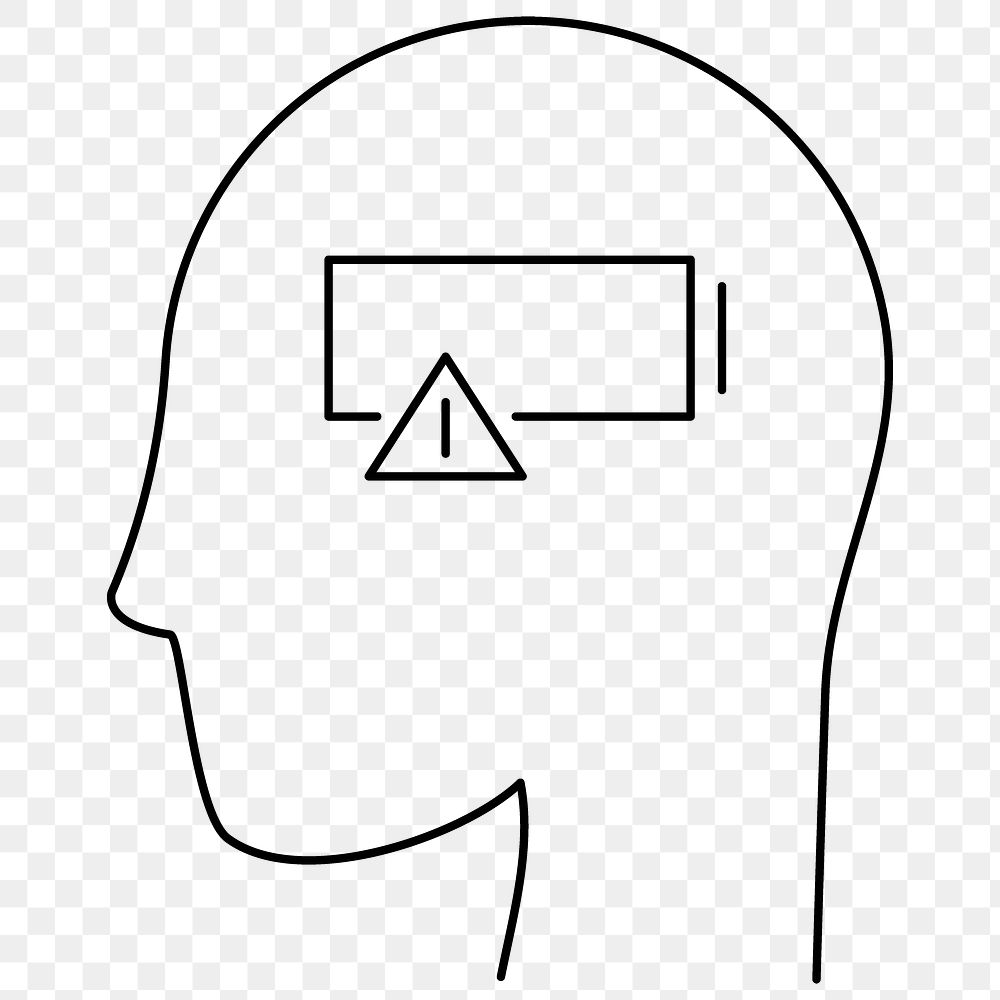 Line drawing character feeling tired | Free PNG Sticker - rawpixel