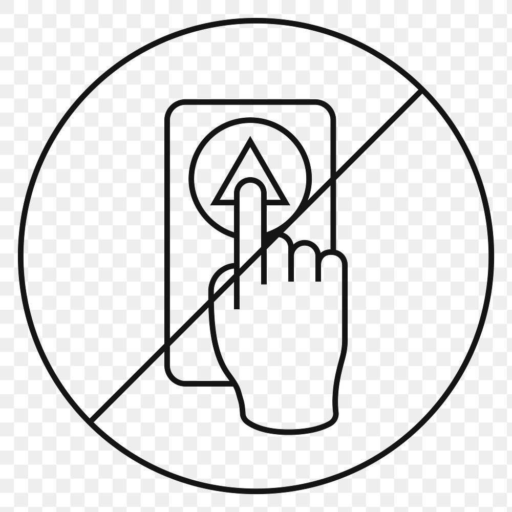 Don't touch buttons coronavirus prevention | Free PNG Sticker - rawpixel