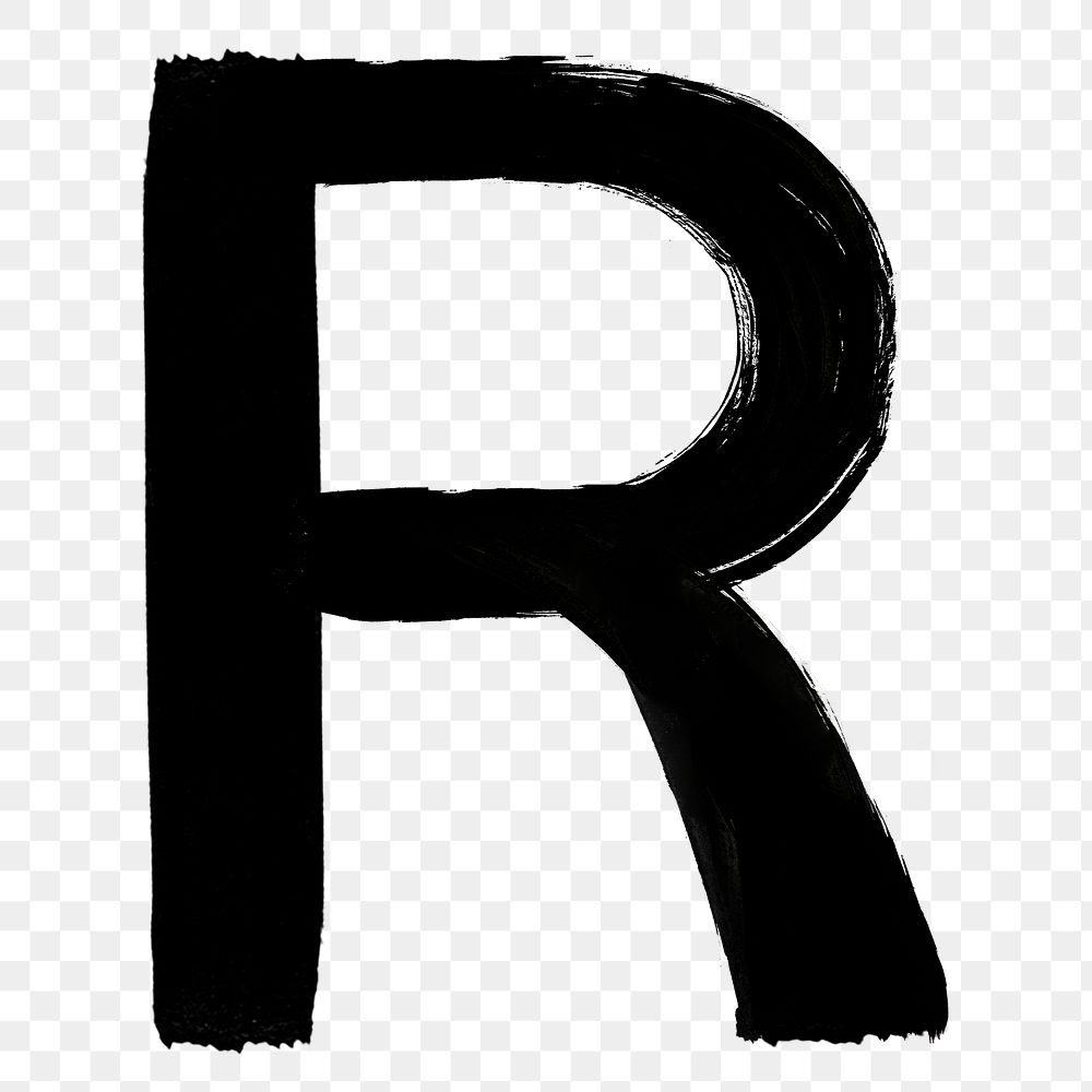 Alphabet R png grunge hand | Free PNG Sticker - rawpixel