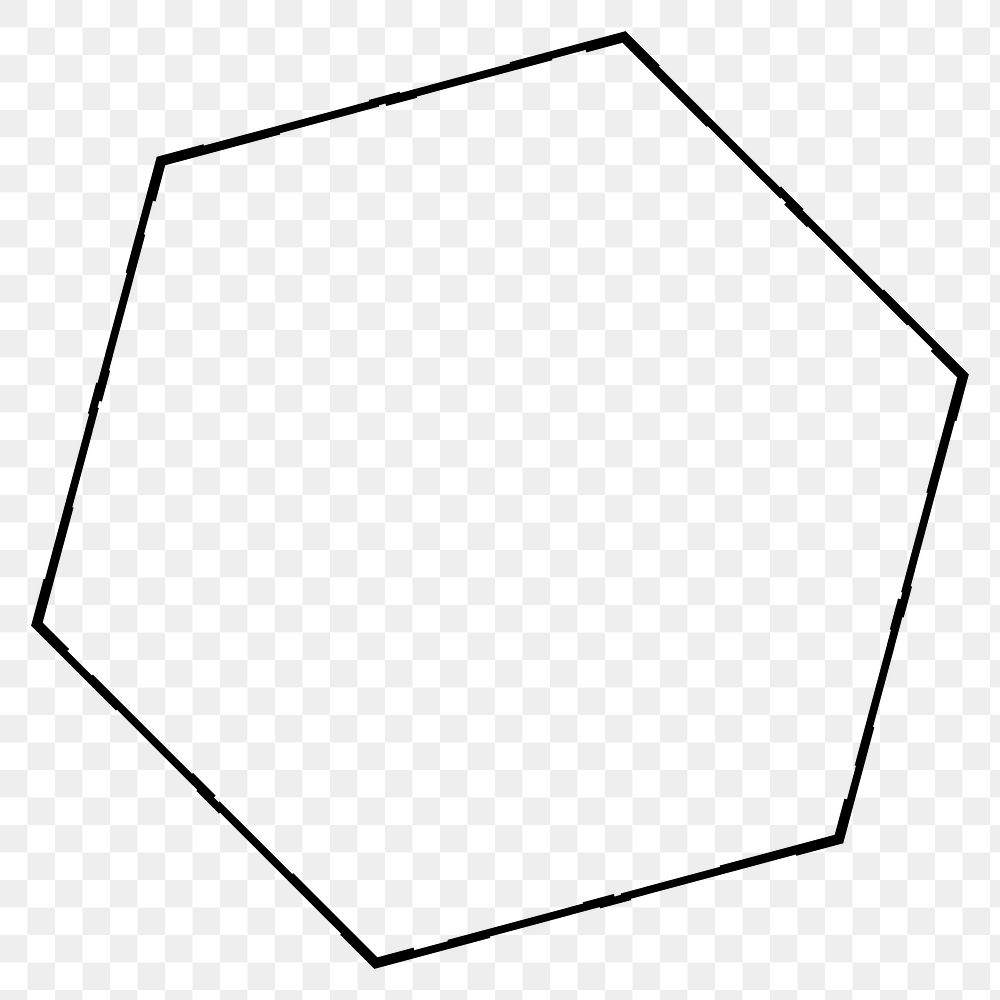 Geometric hexagon outline design element | Free PNG Sticker - rawpixel