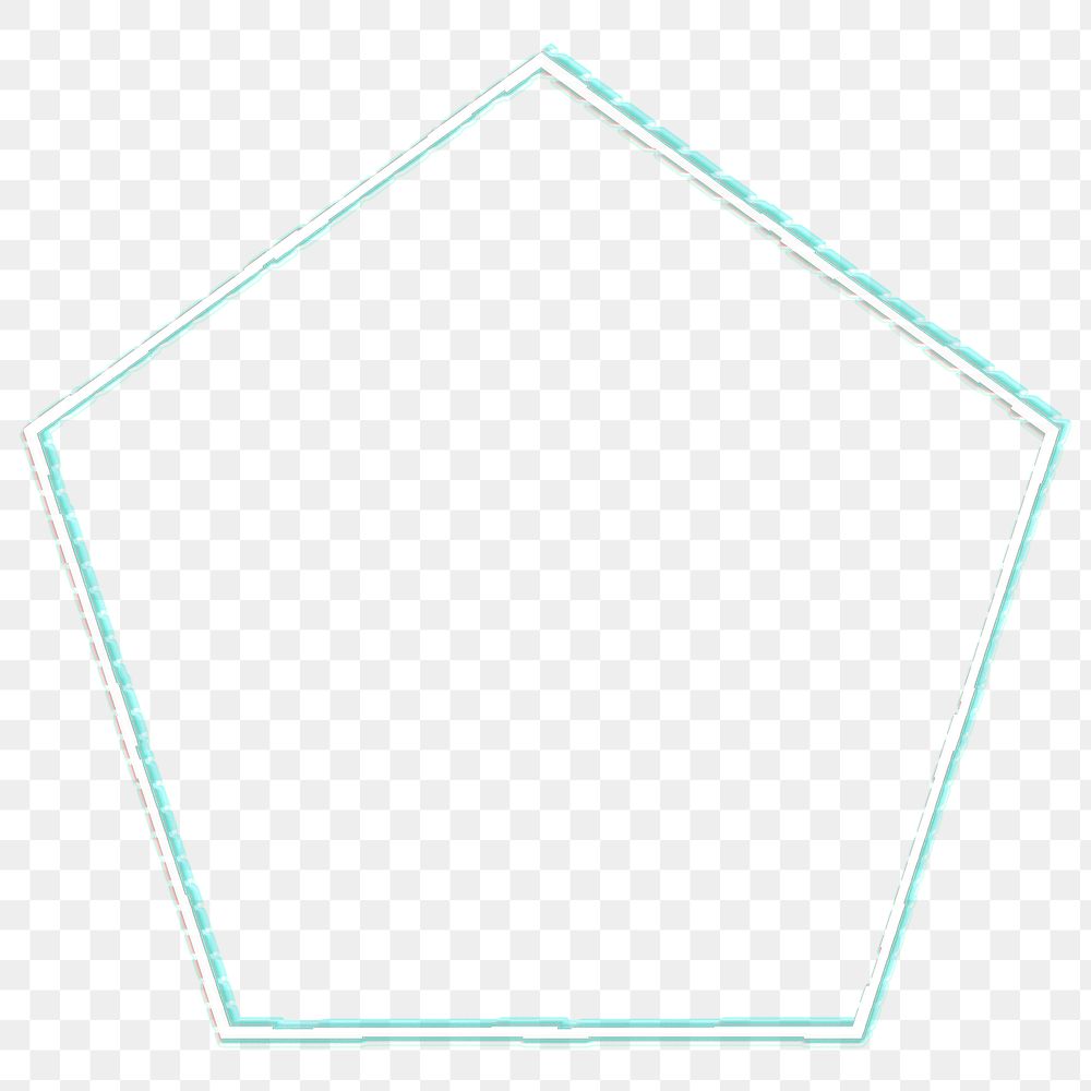 Pentagon outline with glitch effect | Free PNG Sticker - rawpixel