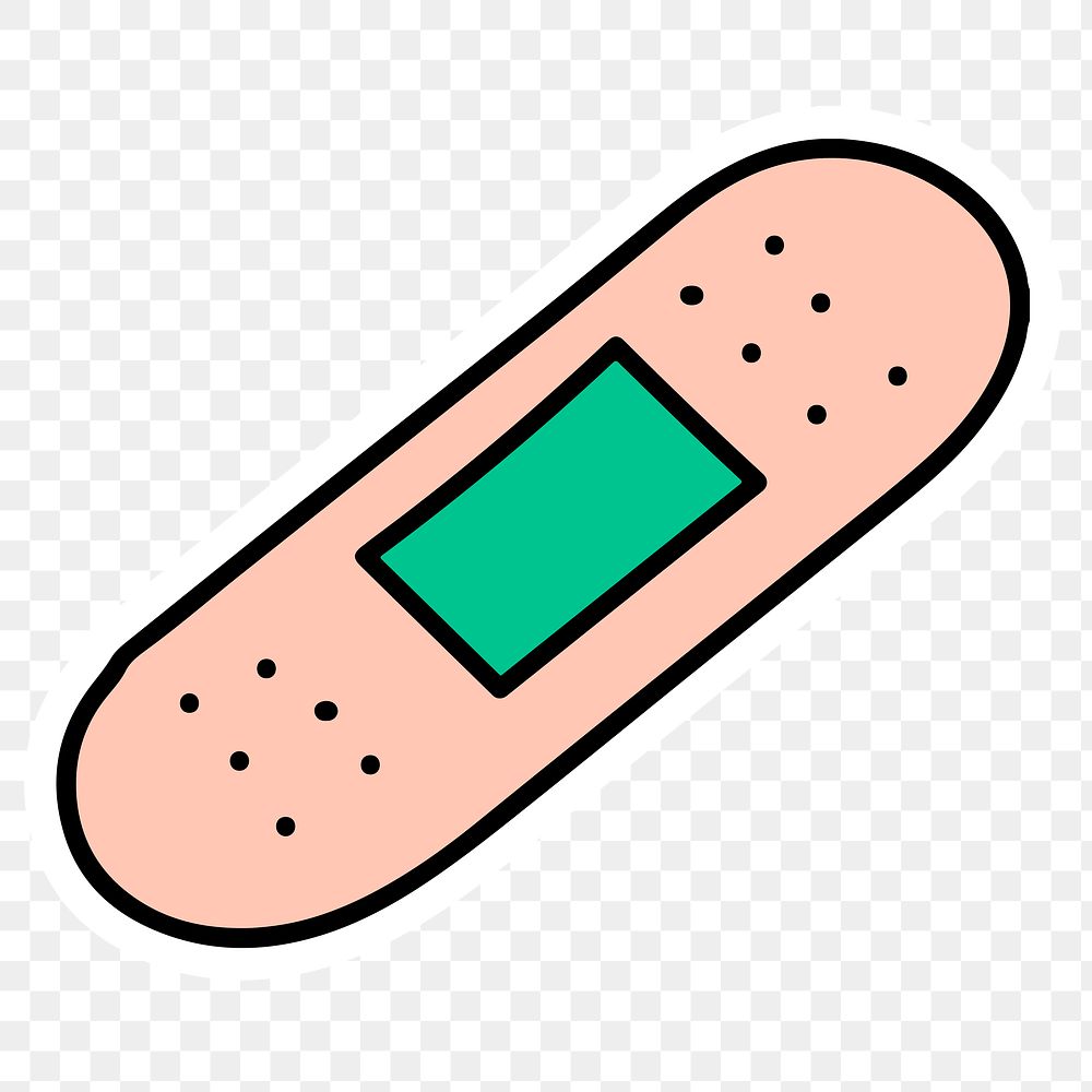 Nude pink plaster sticker with a white | Free PNG Sticker - rawpixel