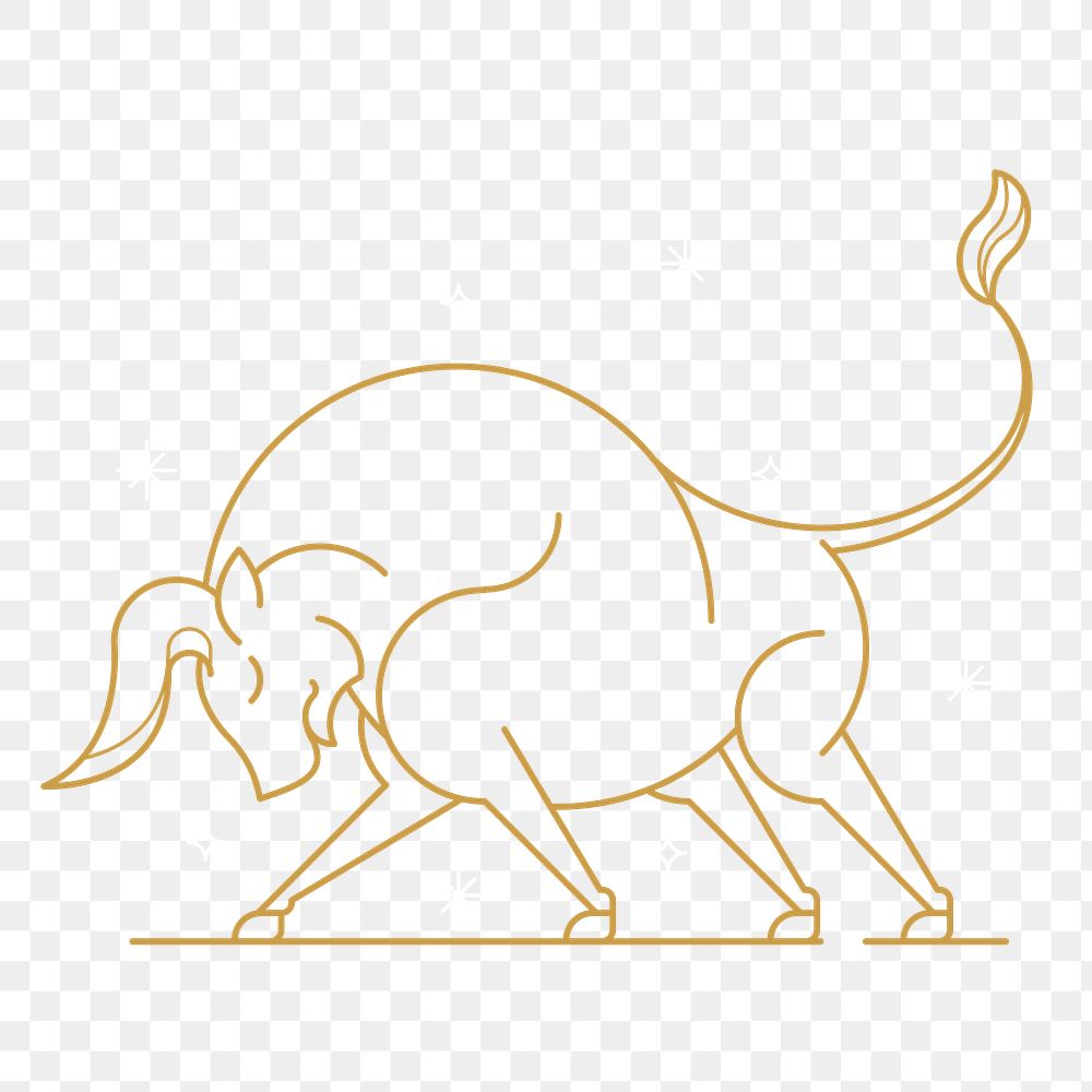 Gold Taurus astrological sign design | Premium PNG Sticker - rawpixel