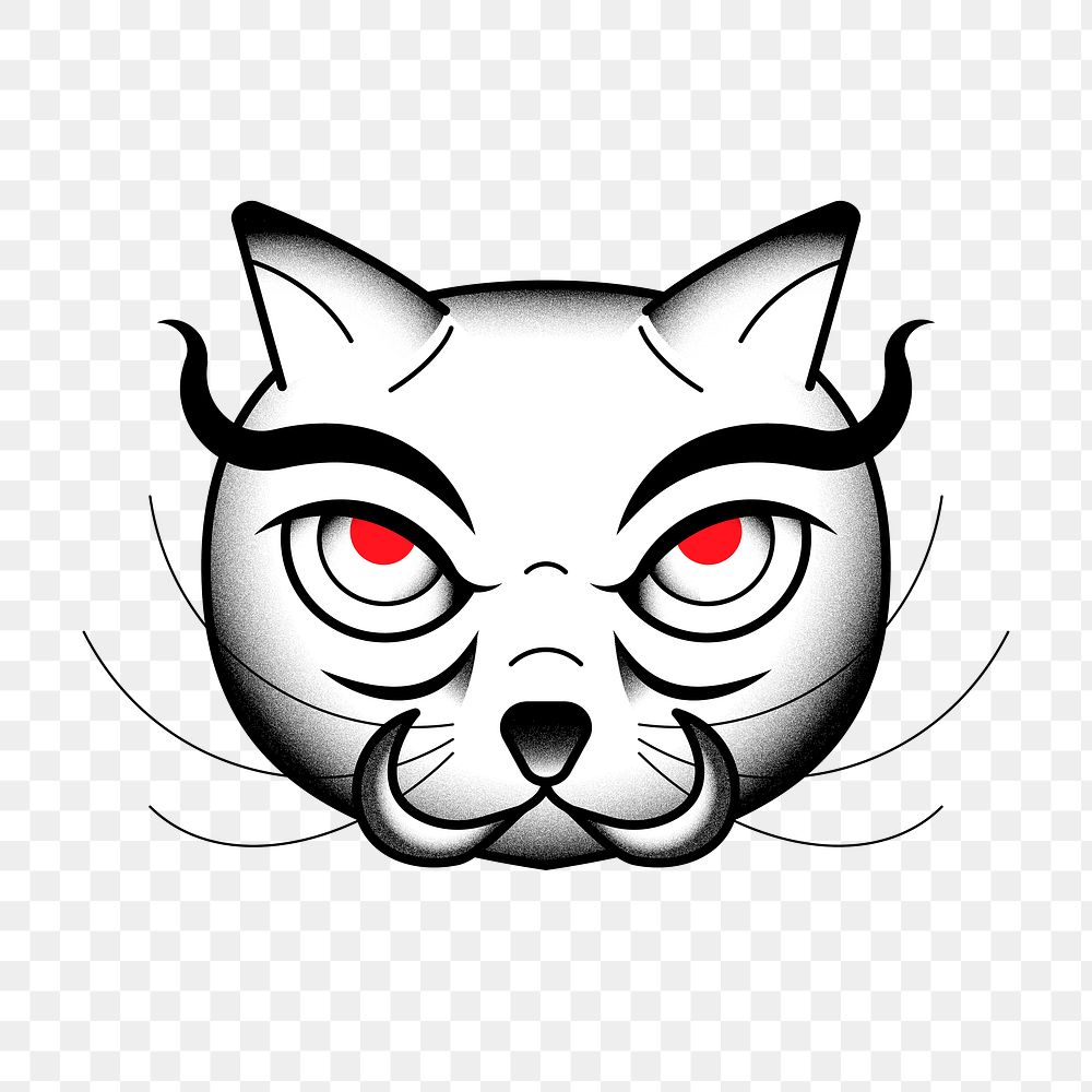 Bakeneko Japanese monster cat tattoo | Free PNG Sticker - rawpixel