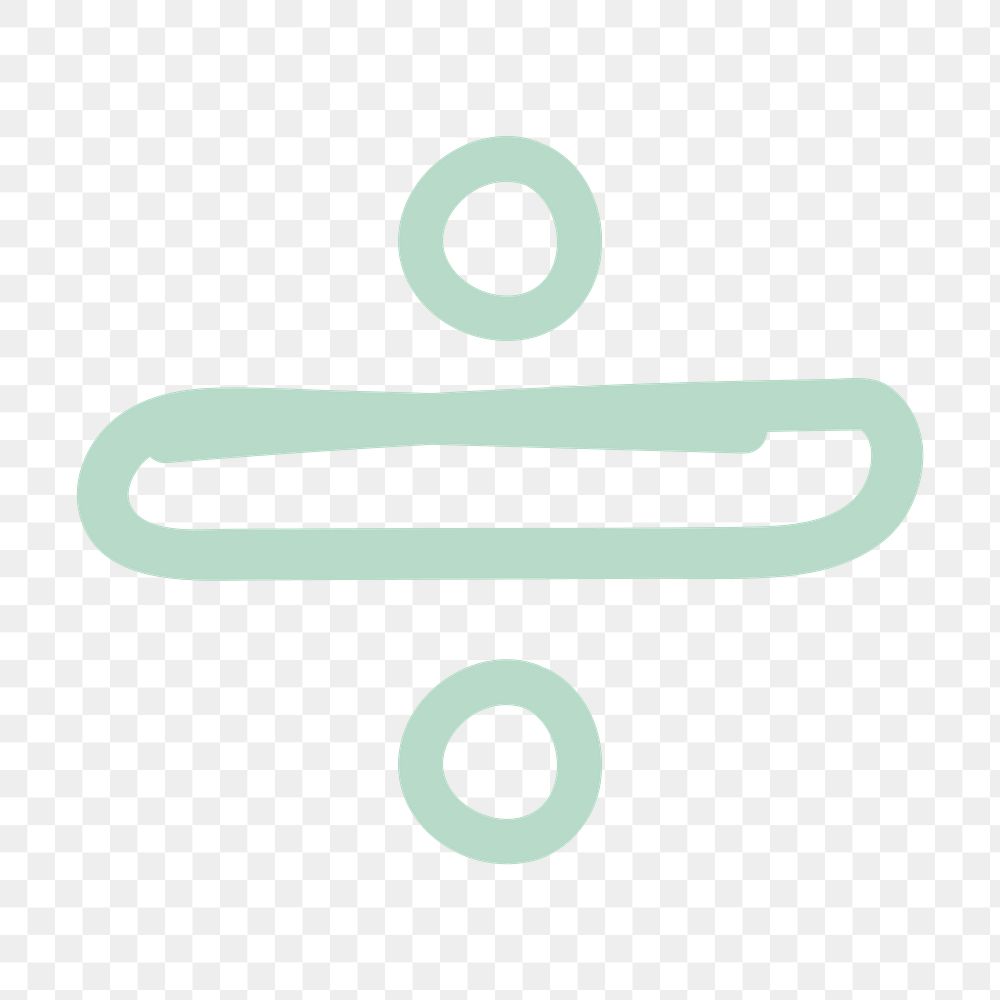 Division symbol png doodle typography | Free PNG Sticker - rawpixel