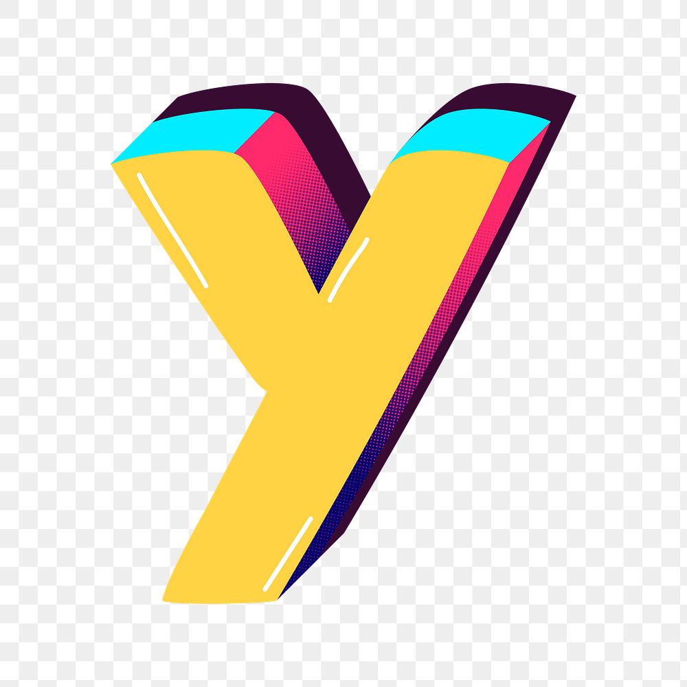Letter Y png yellow funky | Free PNG Sticker - rawpixel