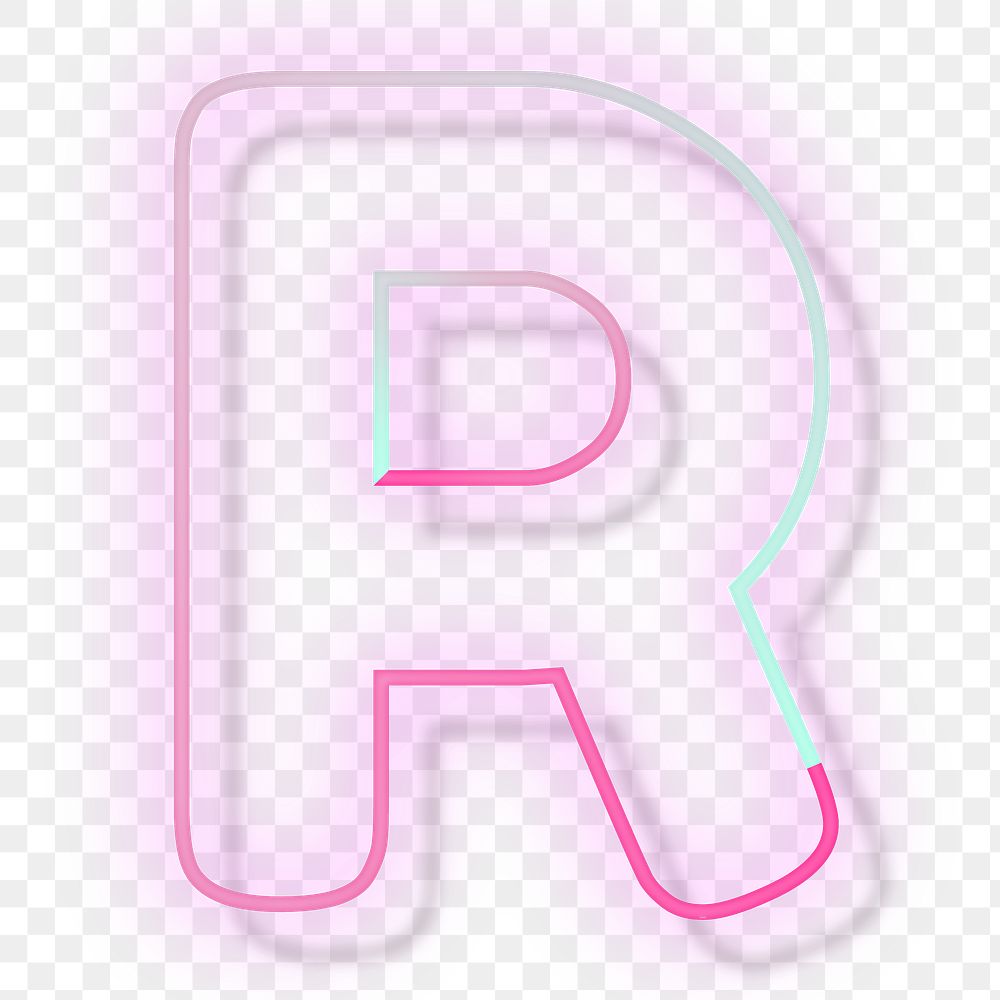 Letter R png pink neon | Free PNG Sticker - rawpixel